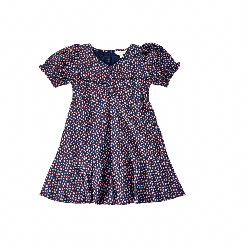 Eyelet & Ivy | Savannah Girls Holiday Dress in Raspberry Velveteen
